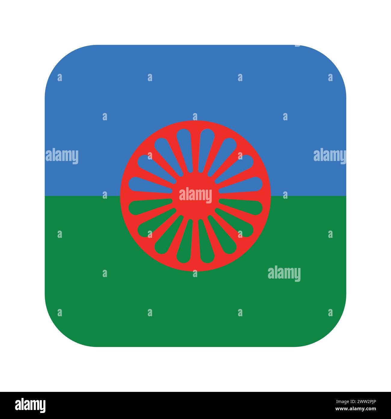 vector gipsy flag in a square on white background Stock Vector Image ...