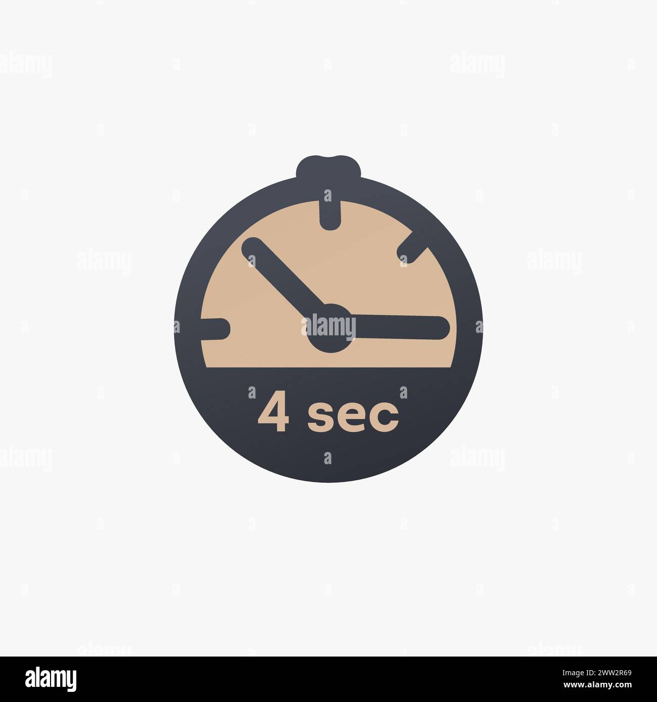 4 second timer clock. 4 sec stopwatch icon countdown time stop ...