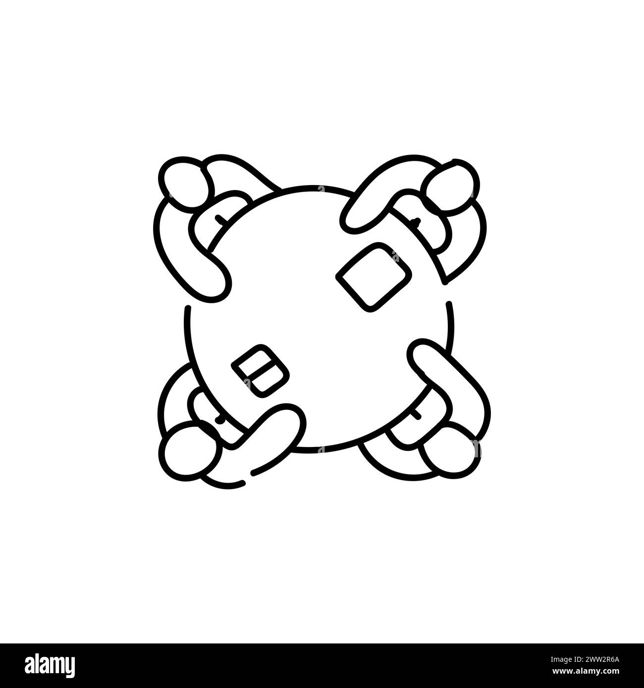 Hand Drawn flat icon for group discussion Stock Vector Image & Art - Alamy