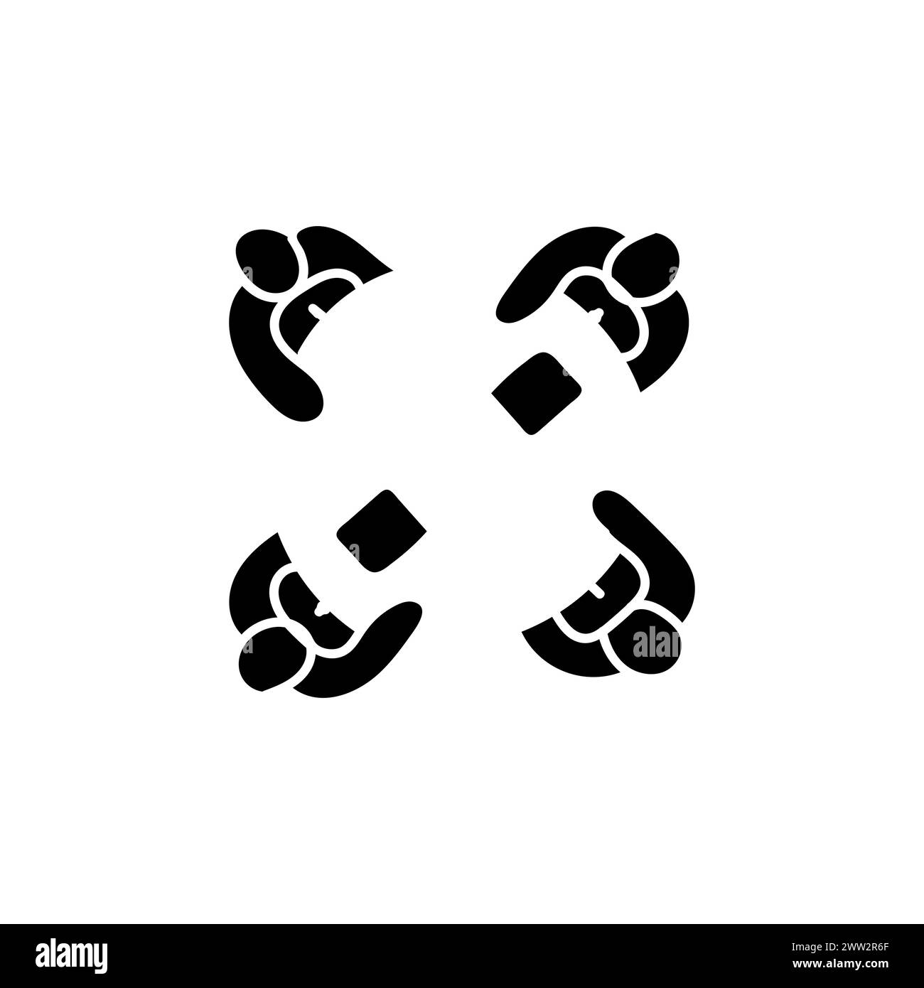 Hand Drawn flat icon for group discussion Stock Vector Image & Art - Alamy