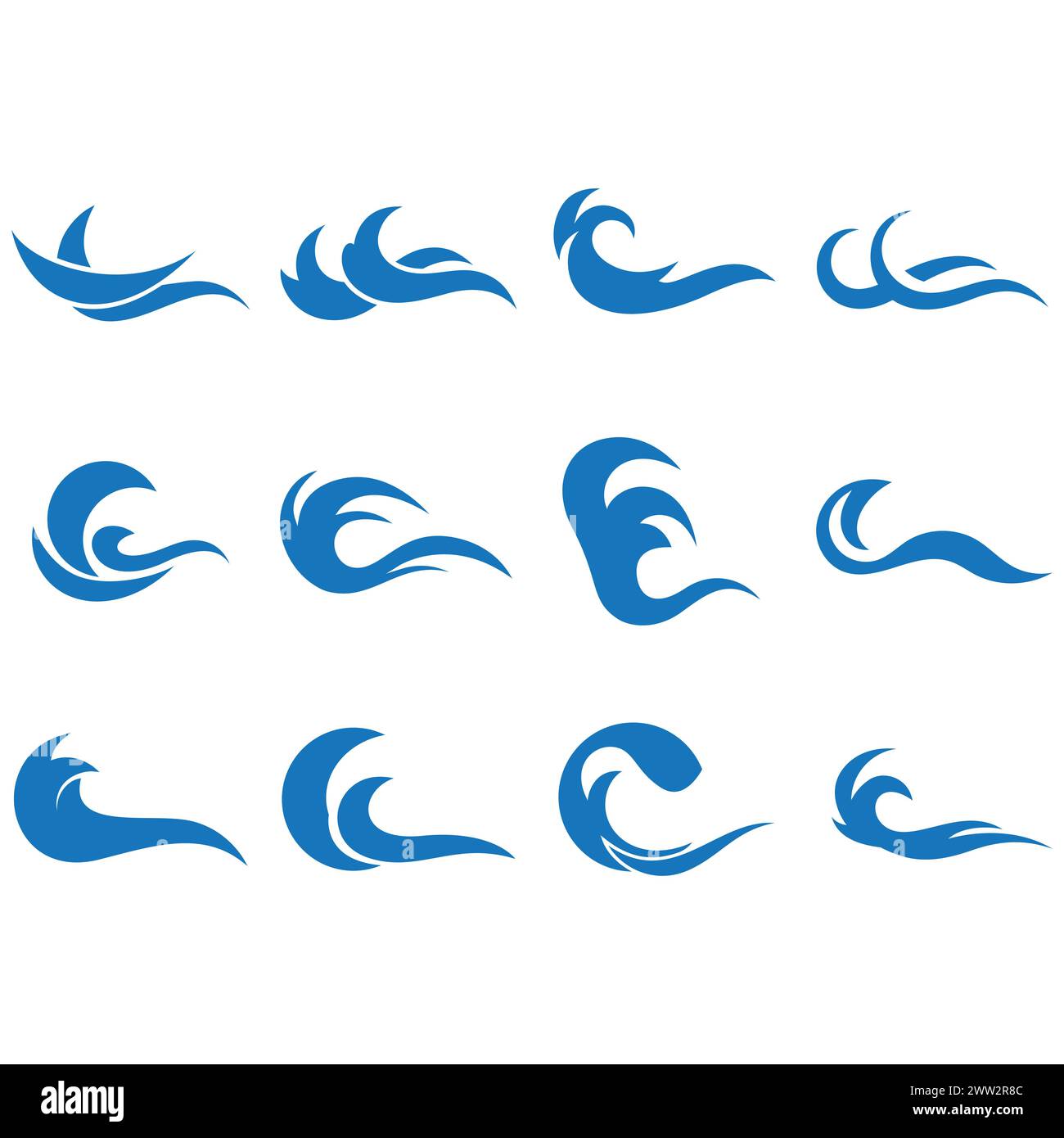 Wave icon set logo Stock Vector Image & Art - Alamy