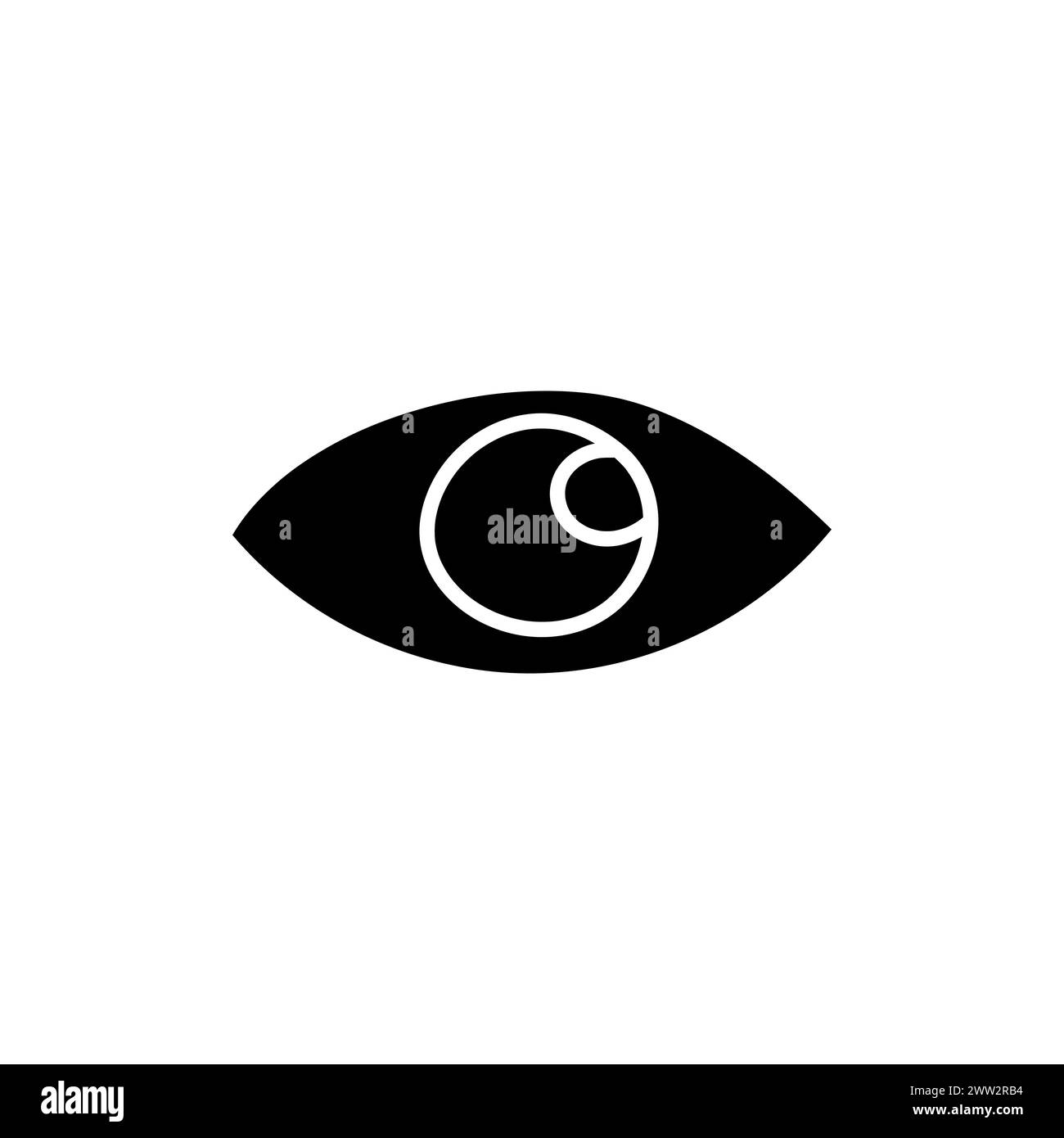 Hand Drawn flat icon for eye Stock Vector Image & Art - Alamy