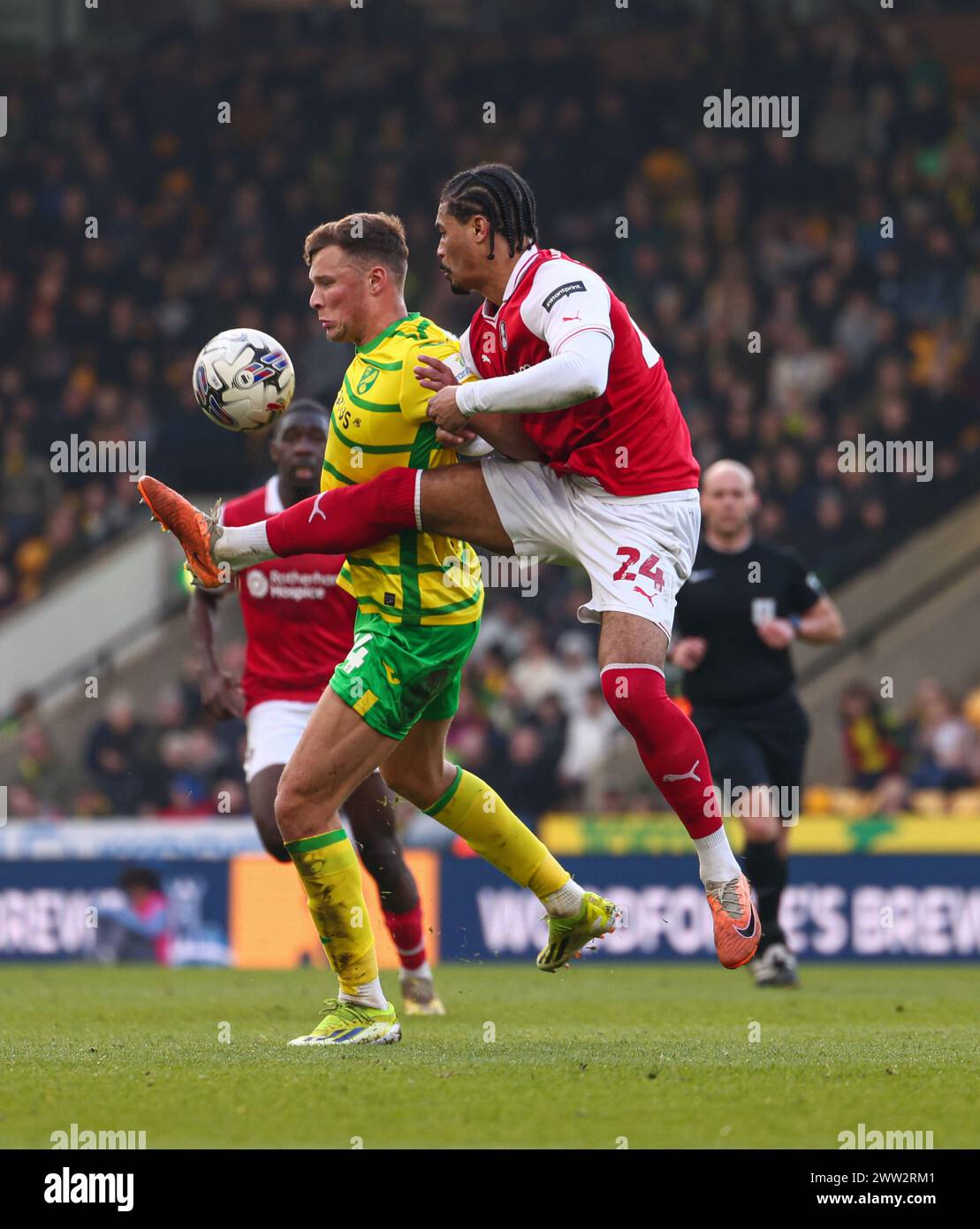 Cameron Humphreys of Rotherham United beats Sydney van Hooijdonk of ...