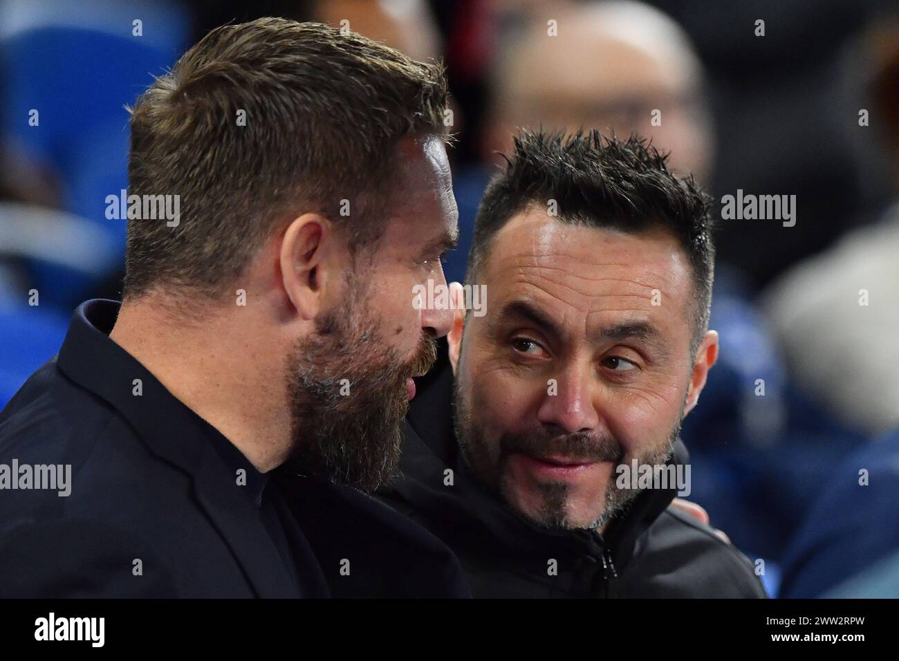 Manager of AS Roma Daniele De Rossi and Manager of Brighton and Hove ...