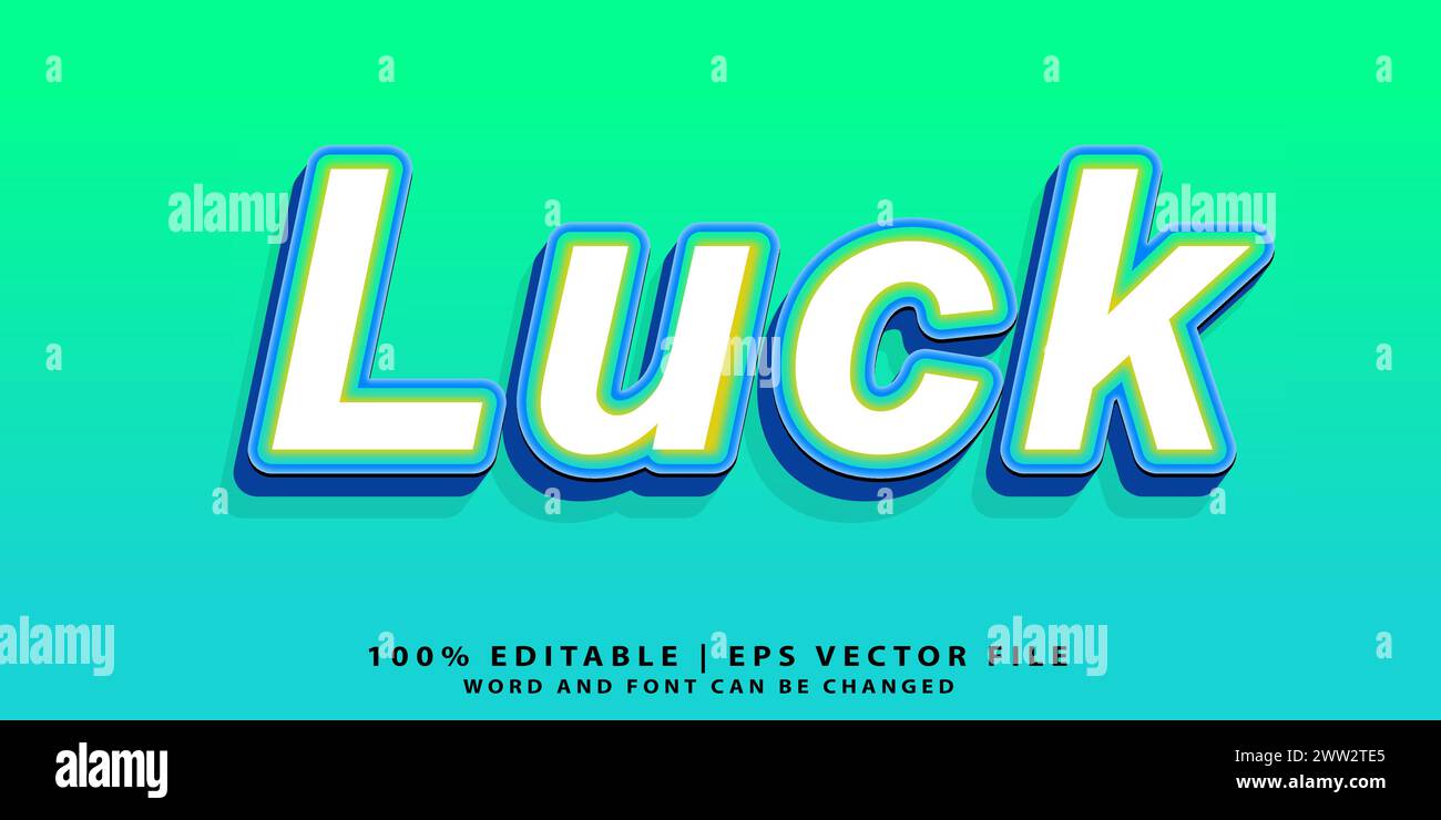 editable 3d text effect Stock Vector Image & Art - Alamy