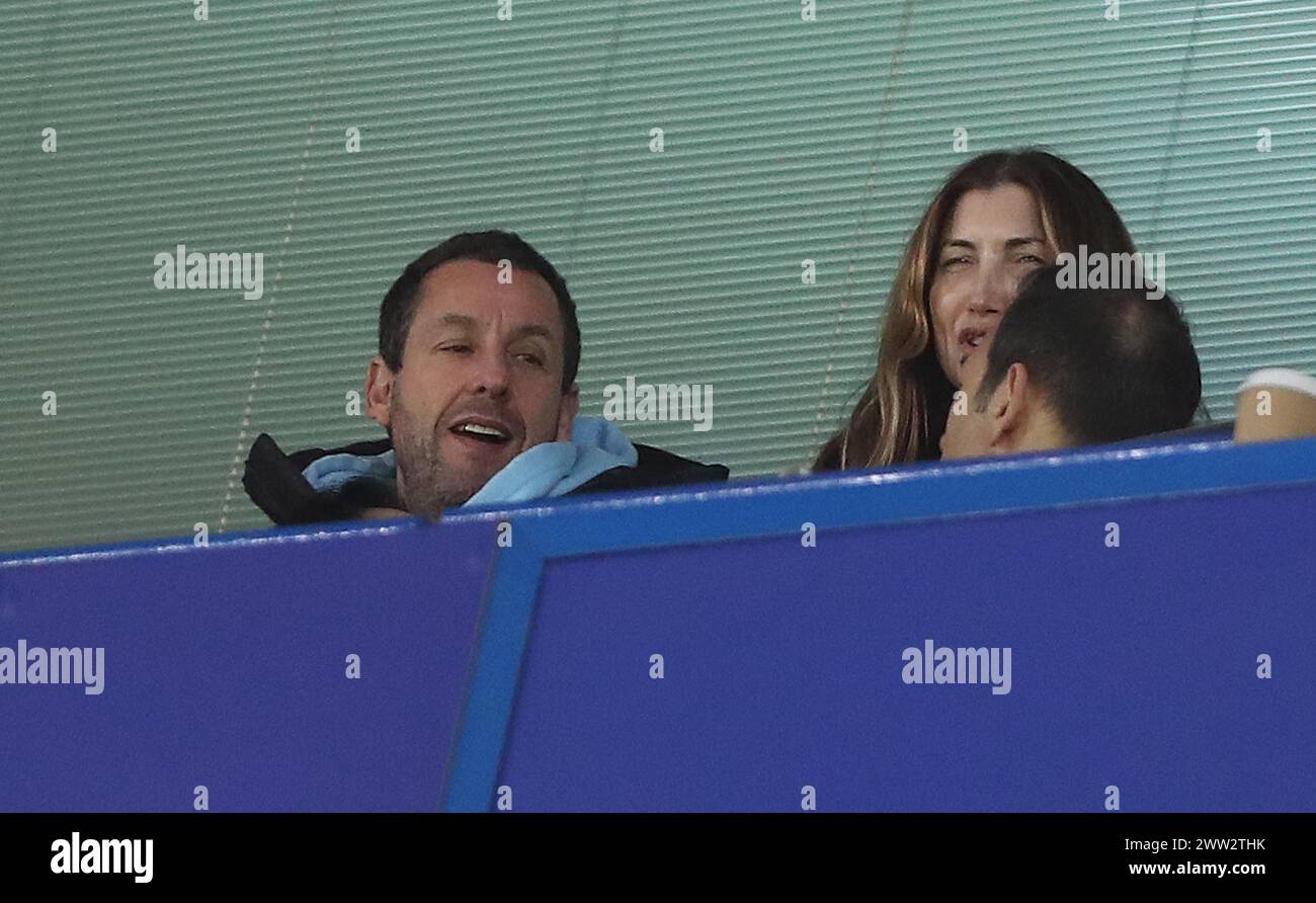 Actor & comedian Adam Sandler watches on. - Chelsea v Newcastle United ...
