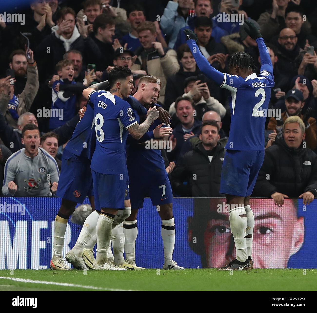 GOAL 2-1, Cole Palmer of Chelsea goal celebration. - Chelsea v ...