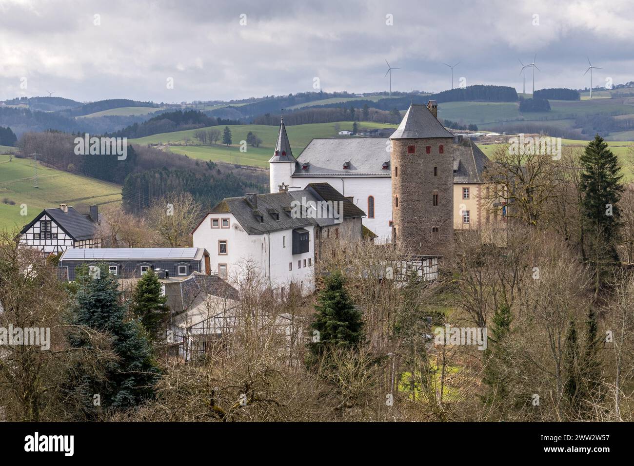 HELLENTHAL, GERMANY - FEBRUARY 13, 2024: Panoramic image of Wildenburg ...