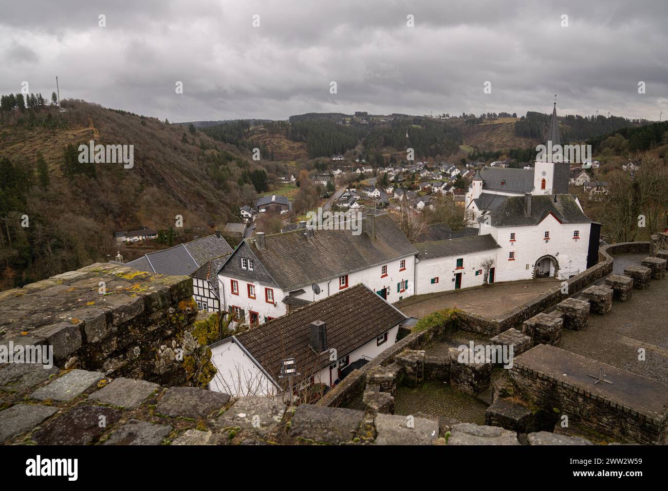 HELLENTHAL, GERMANY - FEBRUARY 9, 2024: Panoramic image of ...