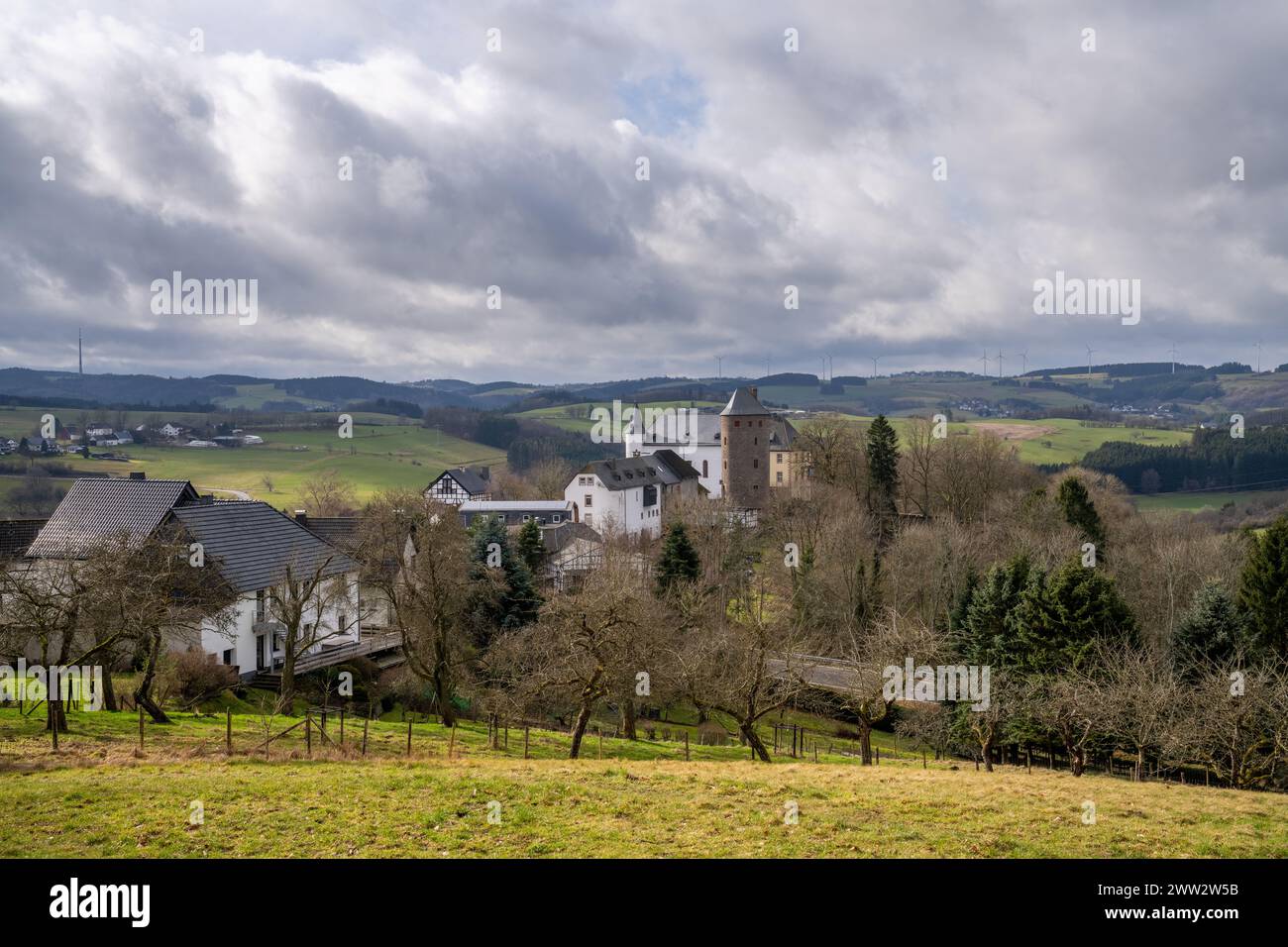 HELLENTHAL, GERMANY - FEBRUARY 13, 2024: Panoramic image of Wildenburg ...