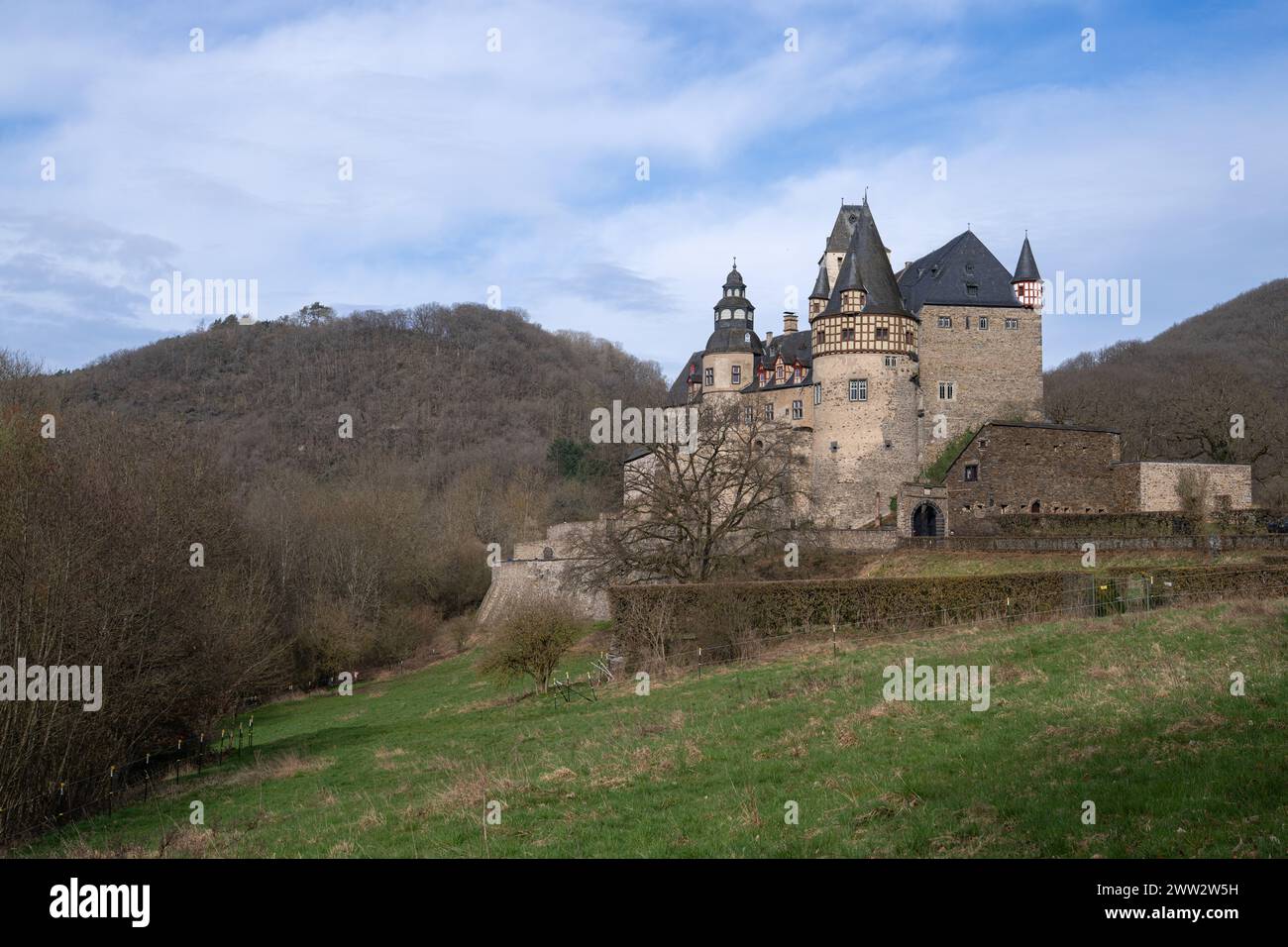 Mayen, Germany - March 10, 2024: Panoramic image of Buerresheim castle ...