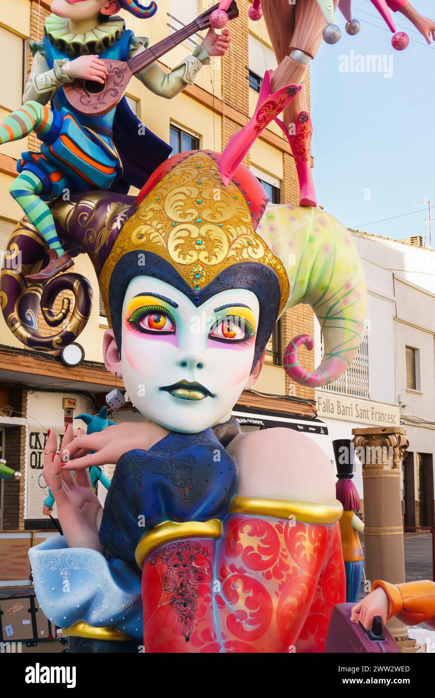 The wooden and papier mache sculptures and monuments known as Las ...