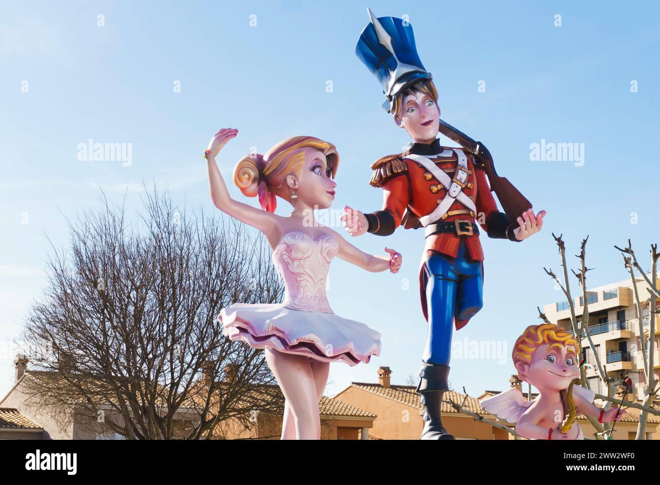 The wooden and papier mache sculptures and monuments known as Las ...