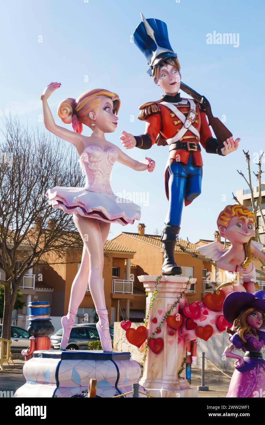 The wooden and papier mache sculptures and monuments known as Las ...