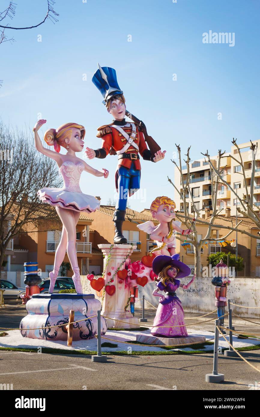 The wooden and papier mache sculptures and monuments known as Las ...