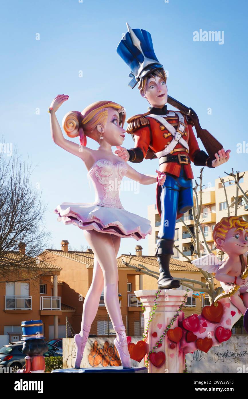 The wooden and papier mache sculptures and monuments known as Las ...