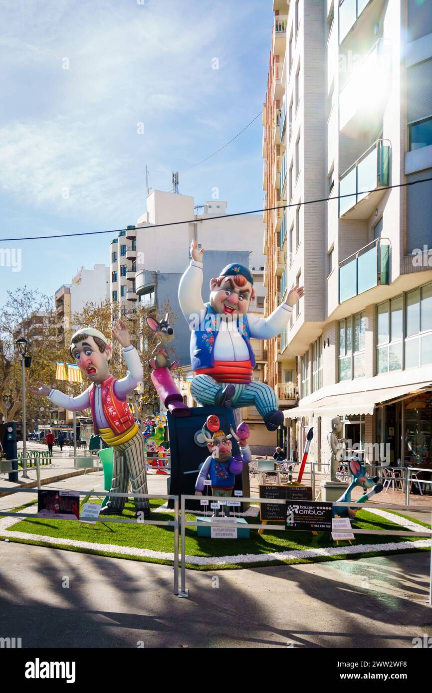 The wooden and papier mache sculptures and monuments known as Las ...