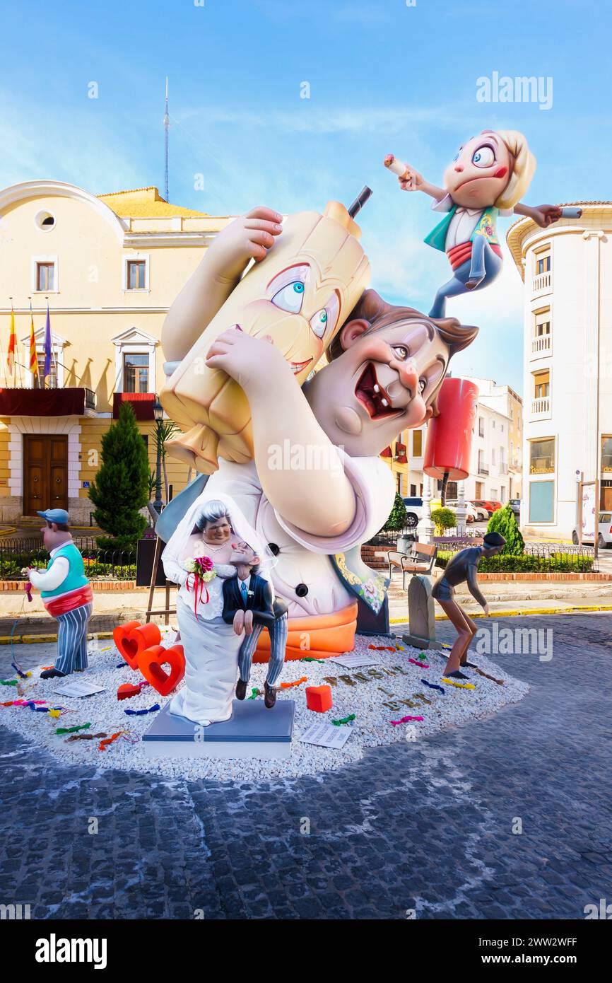 The wooden and papier mache sculptures and monuments known as Las ...