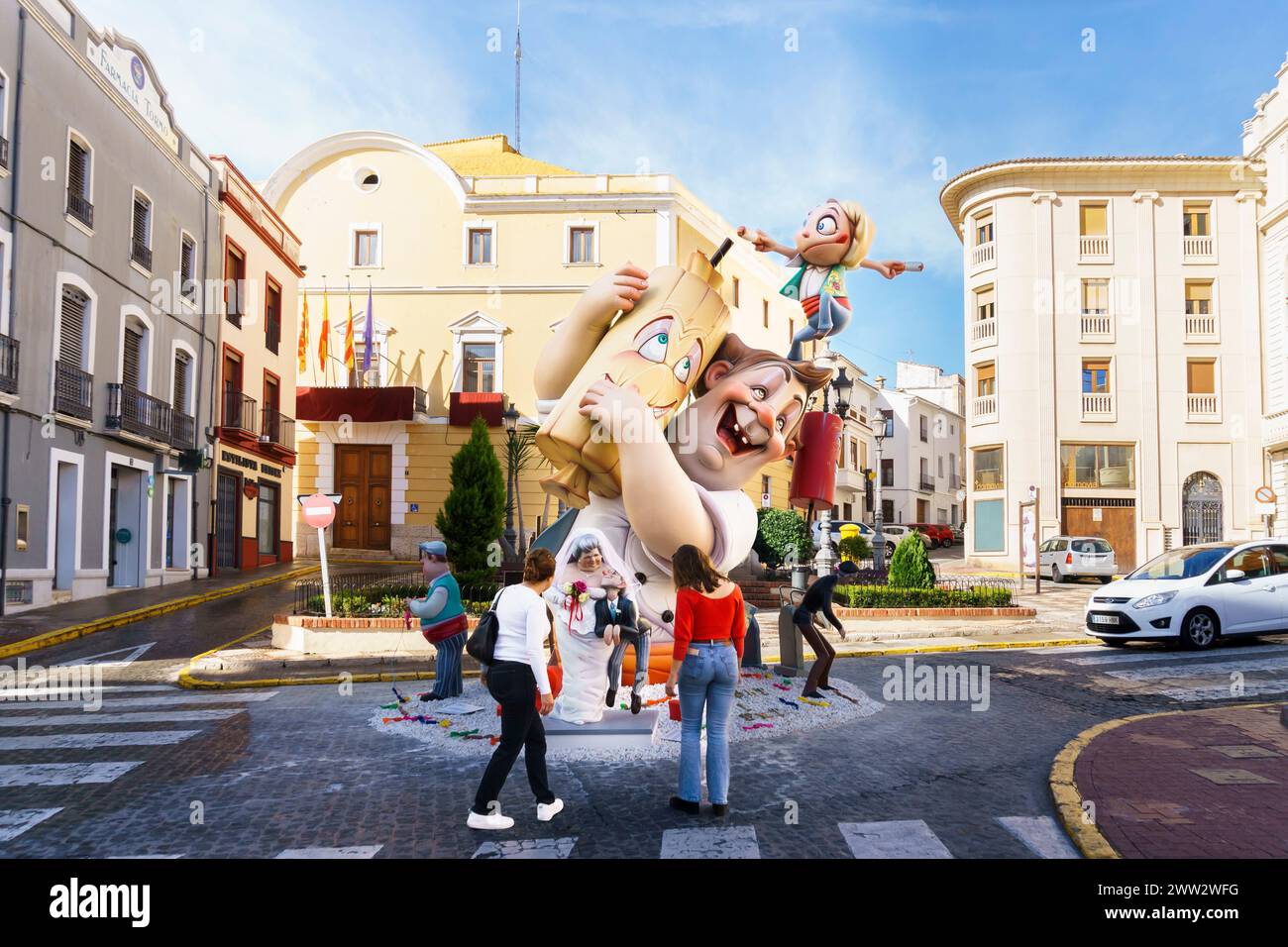 The wooden and papier mache sculptures and monuments known as Las ...