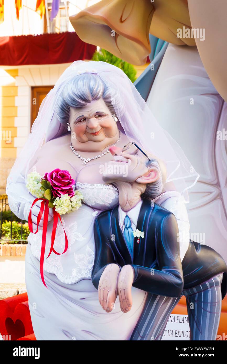 The wooden and papier mache sculptures and monuments known as Las ...