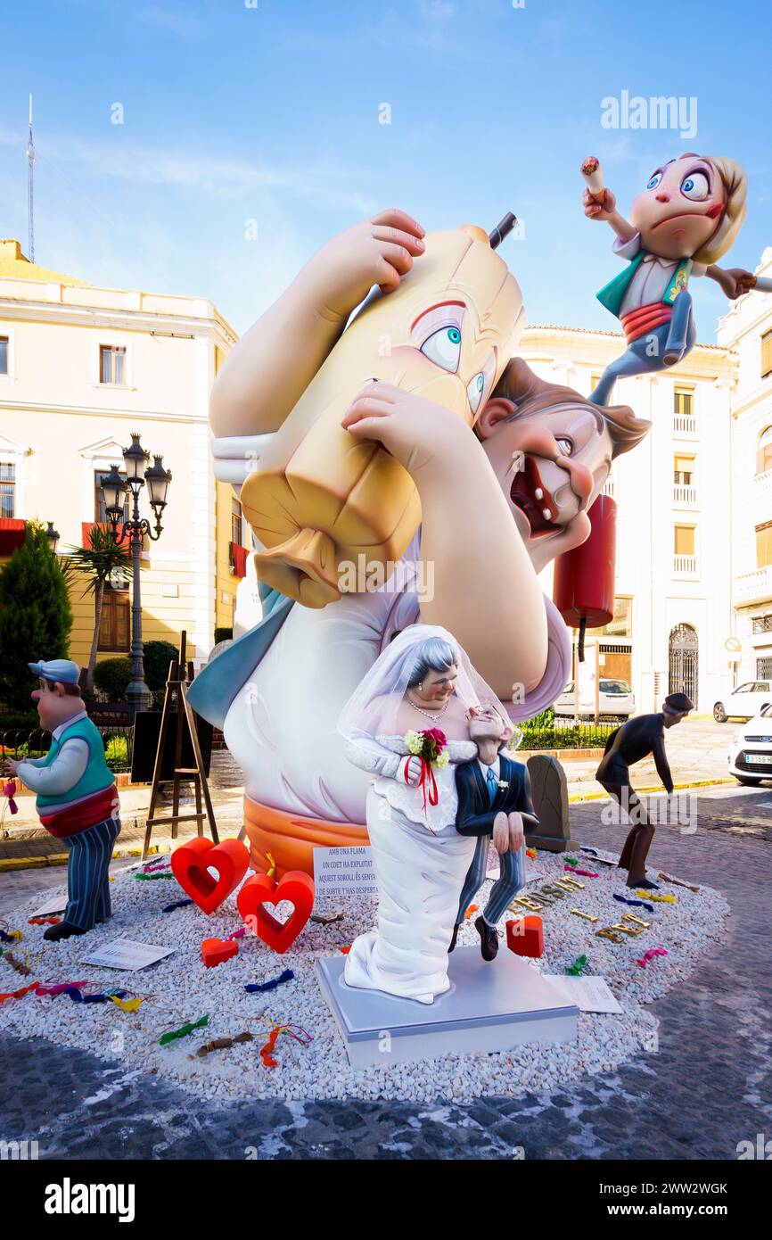 The wooden and papier mache sculptures and monuments known as Las ...