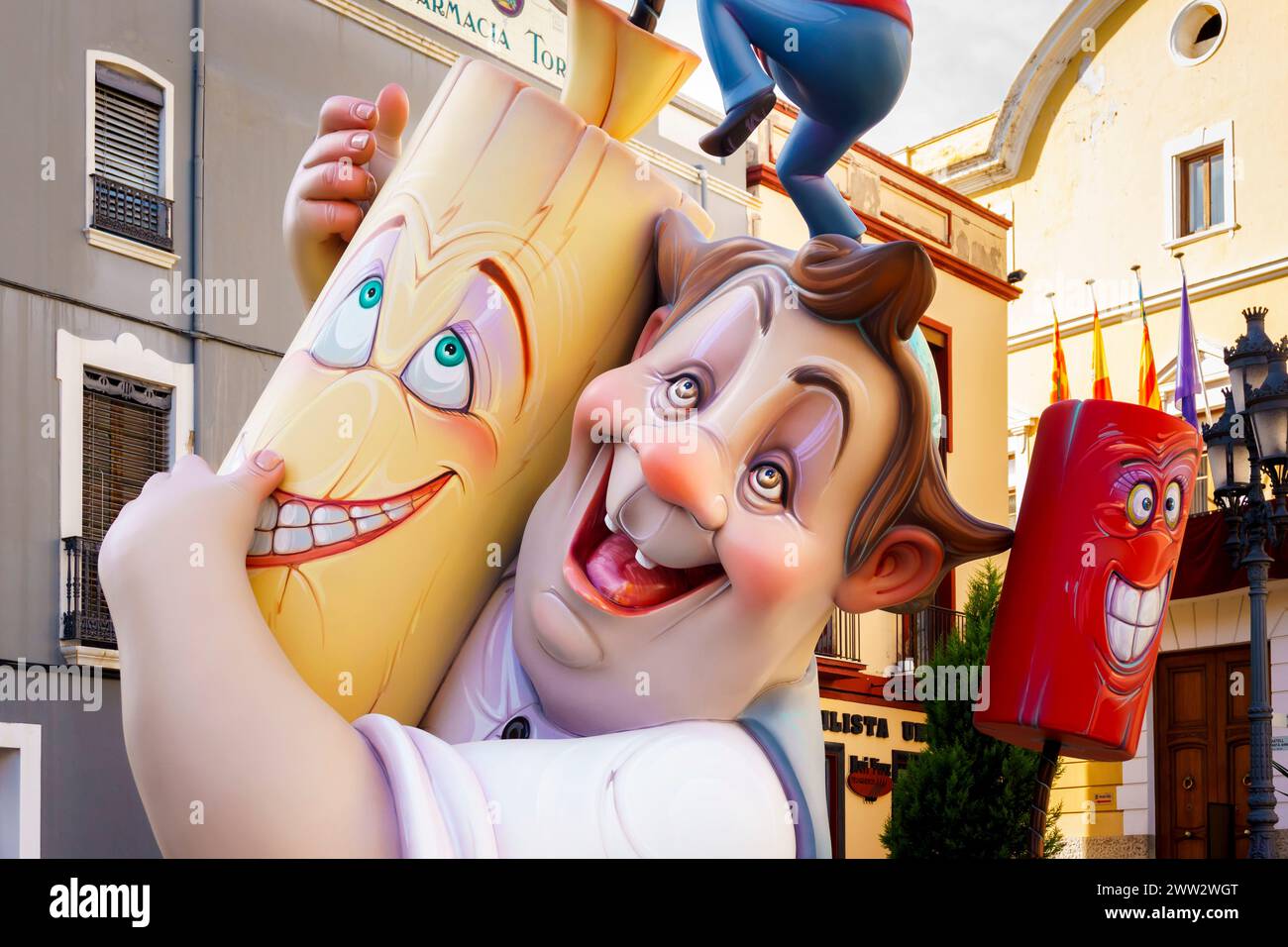 The wooden and papier mache sculptures and monuments known as Las ...