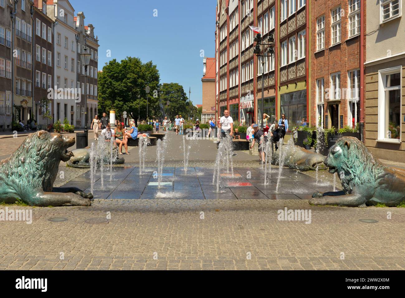 The Four Quarters Fountain or Fontanna Czterech Kwartałów in the Main ...