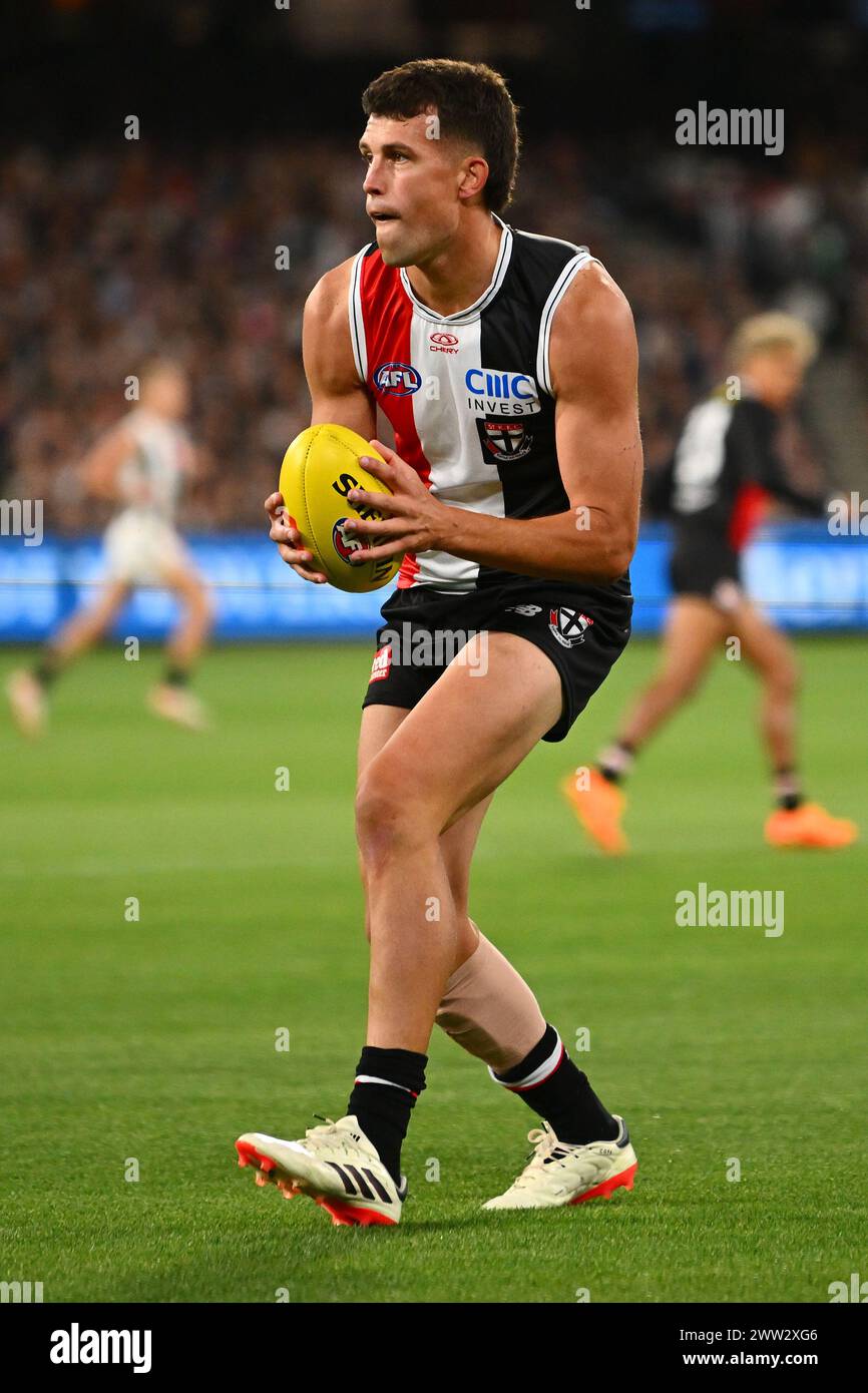 Melbourne, Australia. 21st Mar, 2024. Rowan Marshall of the Saints ...