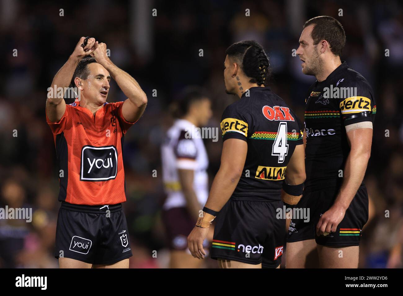 Sydney, Australia. 21st Mar, 2024. Taylan May of the Panthers is put on ...