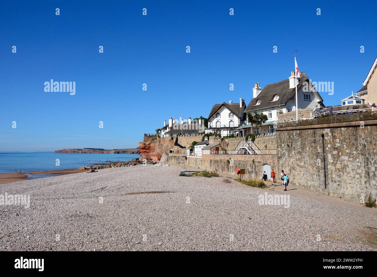 Rooftop view of the seaside devon hi-res stock photography and images - Alamy