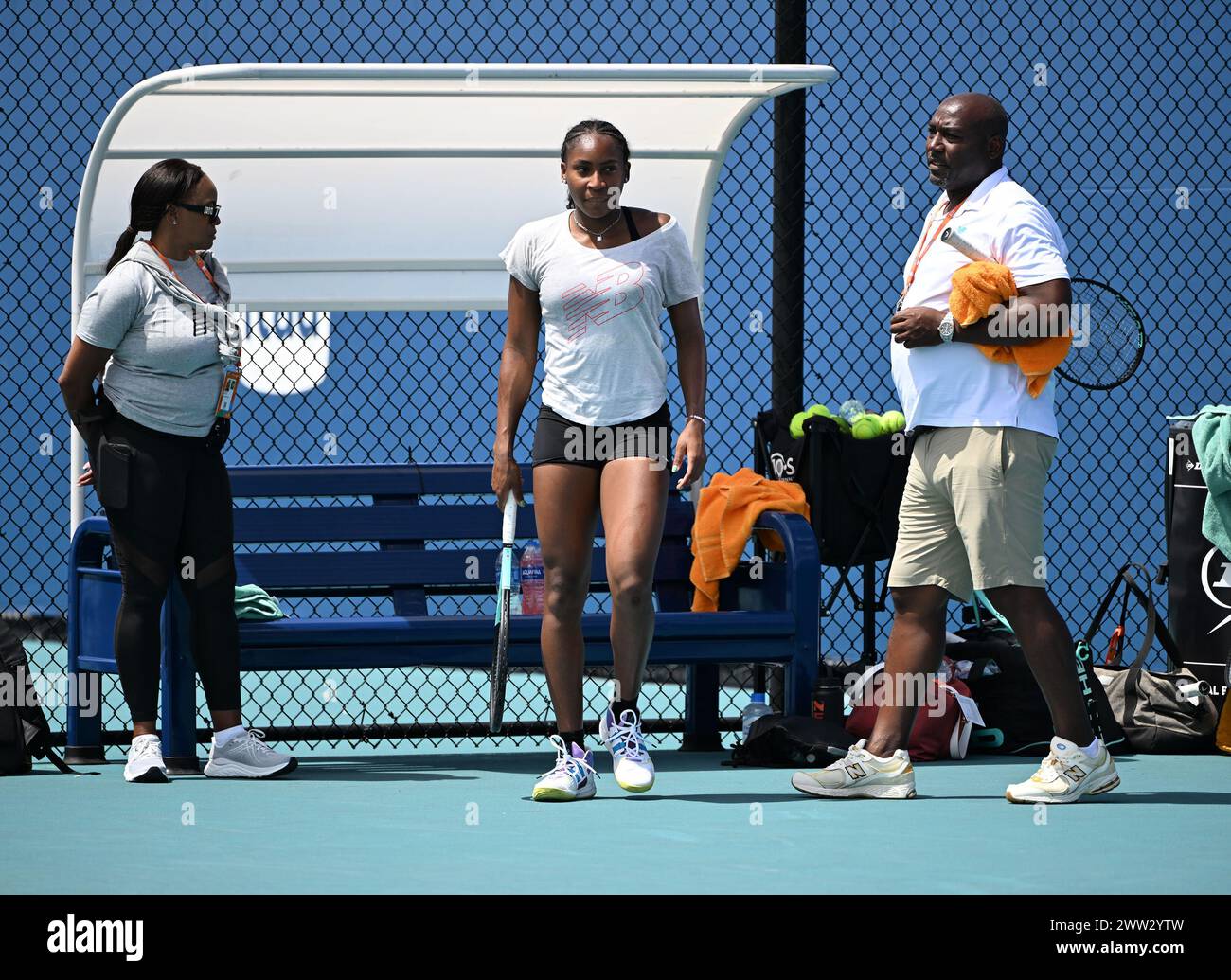 Miami Gardens FL, USA. 20th Mar, 2024. Coco Gauff, Candi Gauff, Corey ...