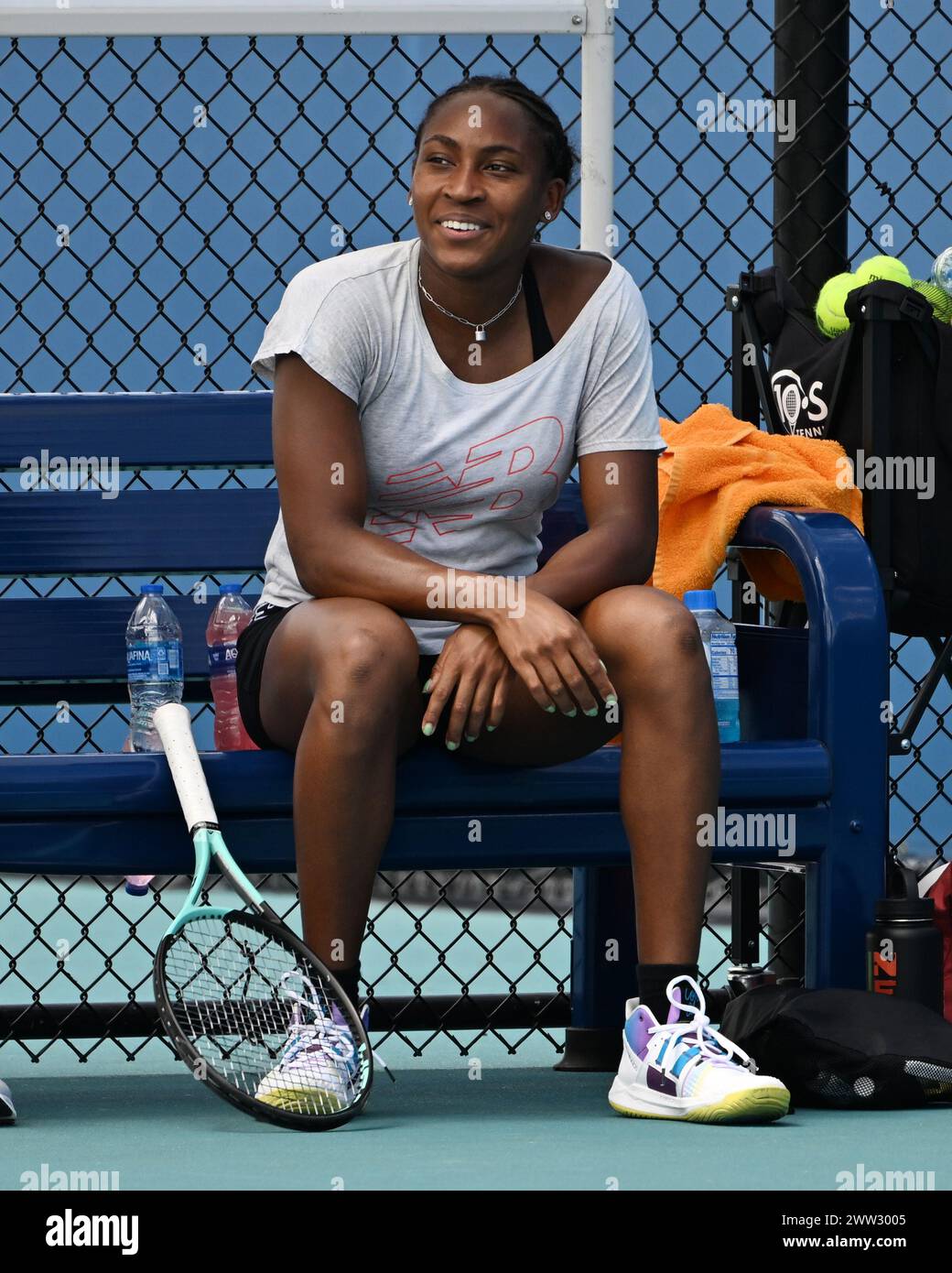 Miami Gardens FL, USA. 20th Mar, 2024. Coco Gauff is seen on the ...