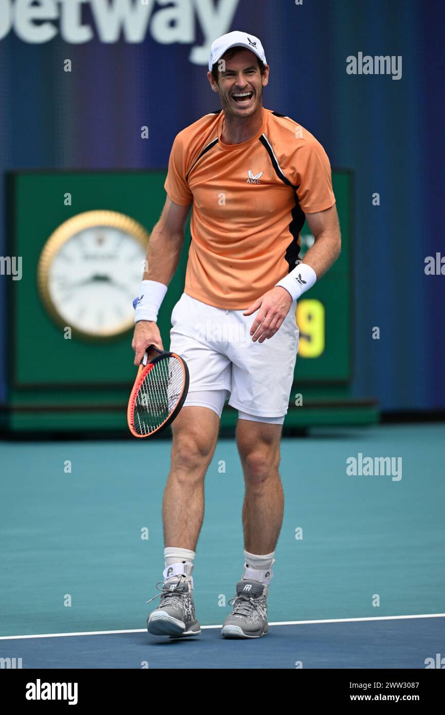 Miami Gardens FL, USA. 20th Mar, 2024. Matteo Berrettini Vs Andy Murray ...