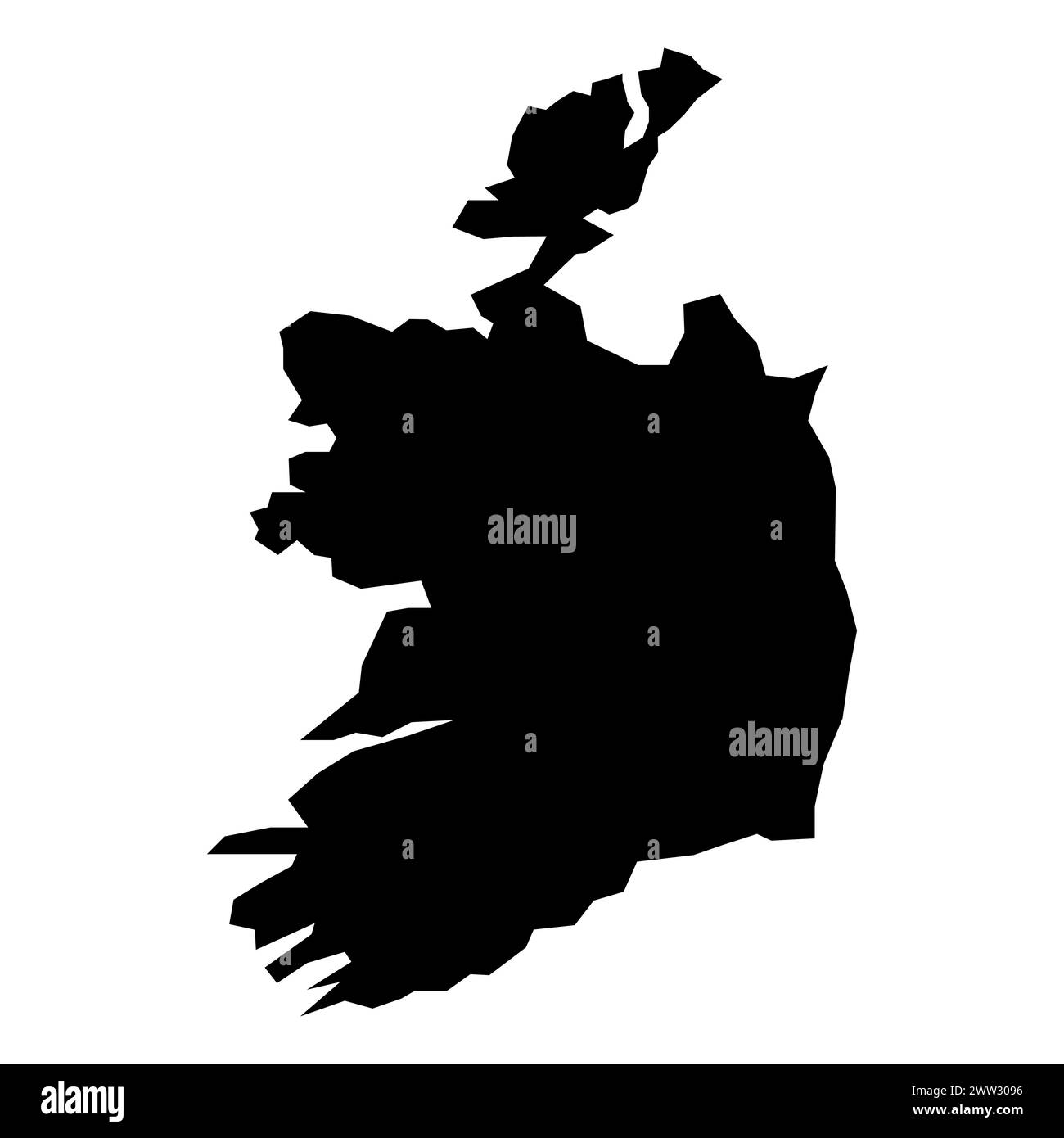 black vector ireland on white background Stock Vector Image & Art - Alamy
