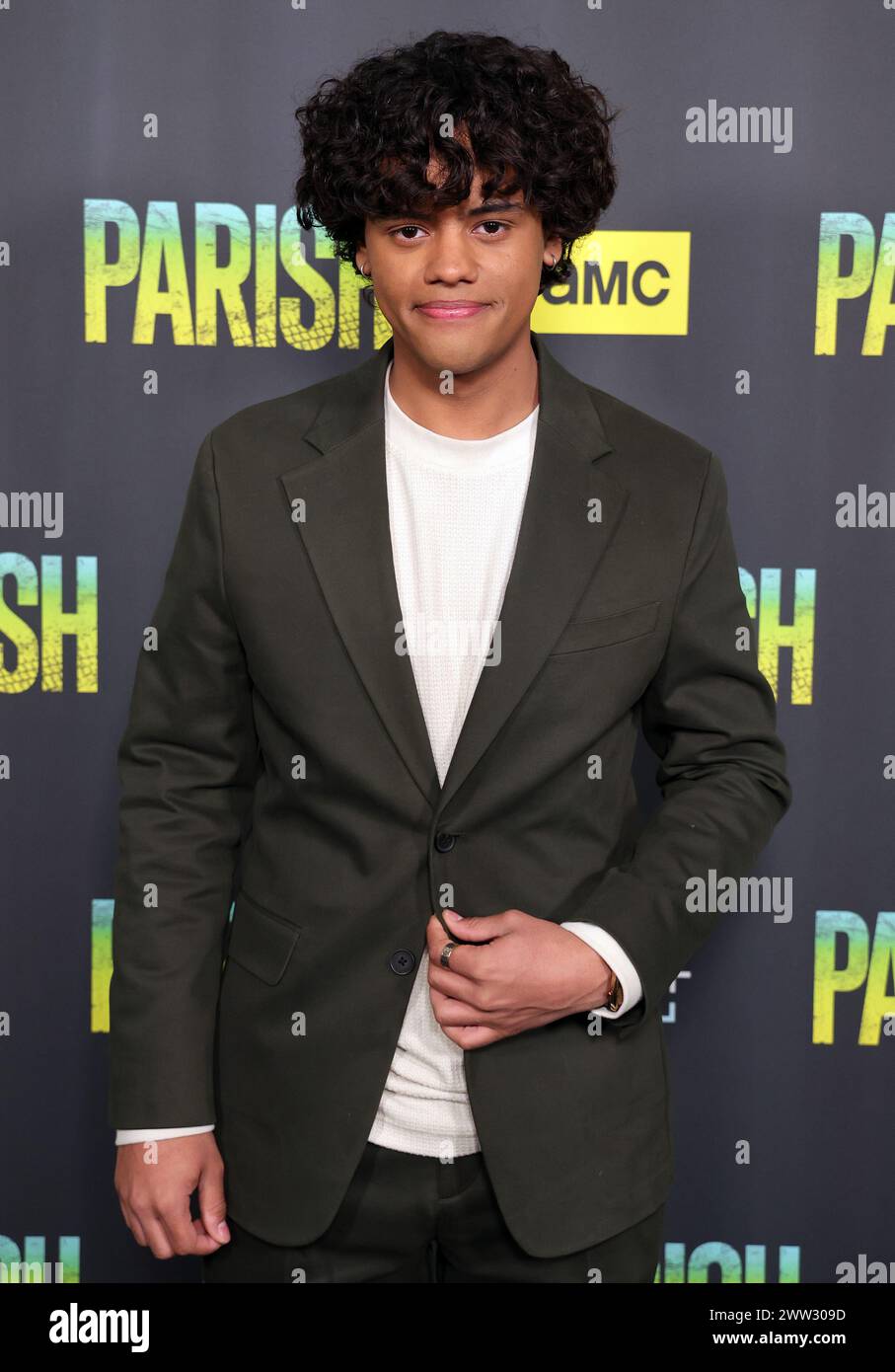 West Hollywood, Ca. 20th Mar, 2024. Caleb Baumann at the AMC/AMC Parish Premiere at The London ...