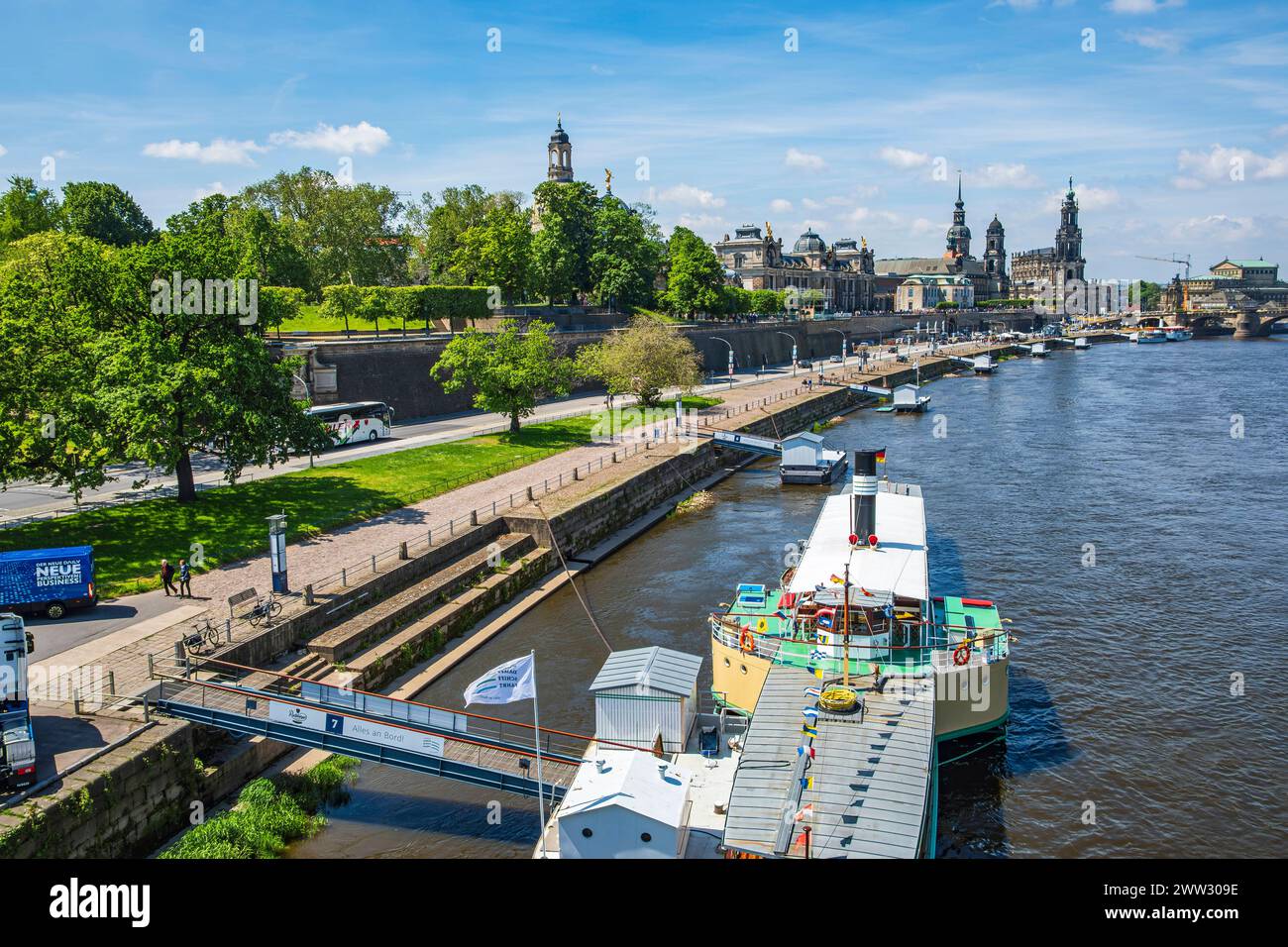 Dresden, Sachsen, Deutschland Blick auf das historische ...