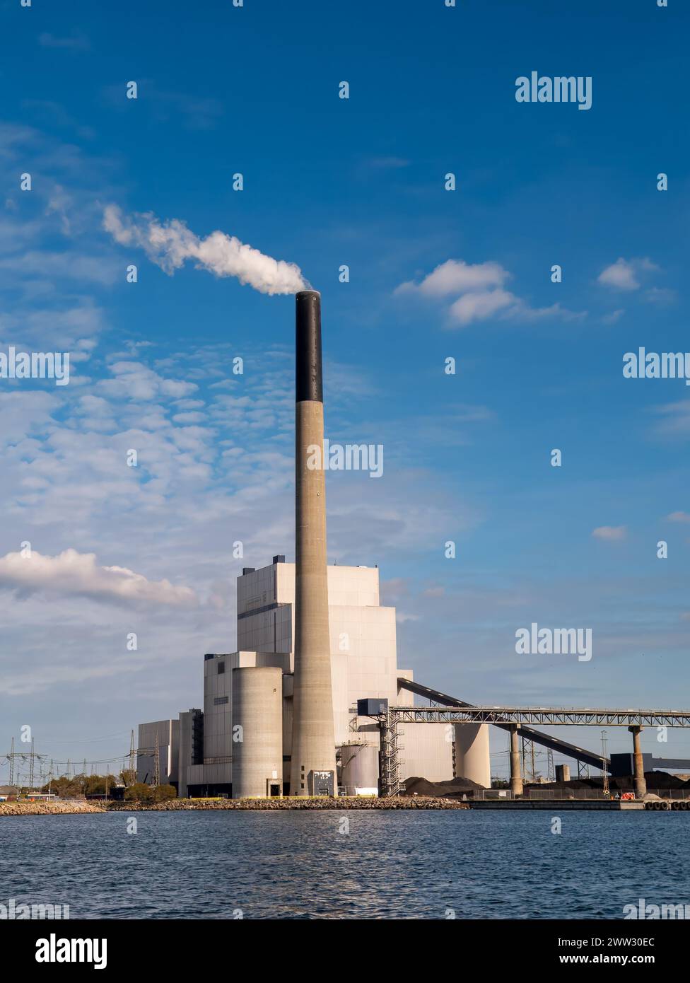 Nordjylland Power Station, heat and power plant along Limfjord in ...