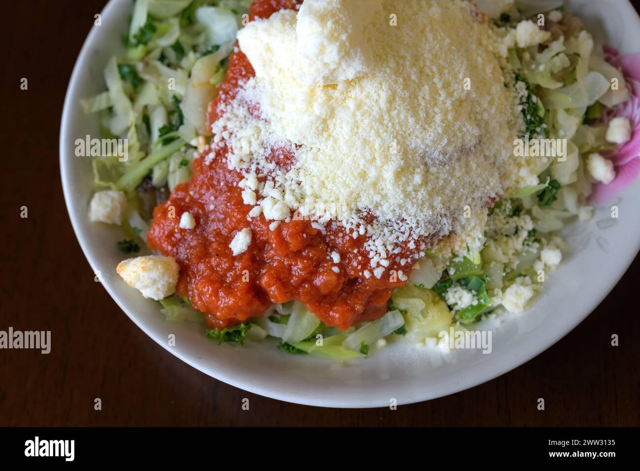 Vegetable cooked in Italian-style food Stock Photo - Alamy
