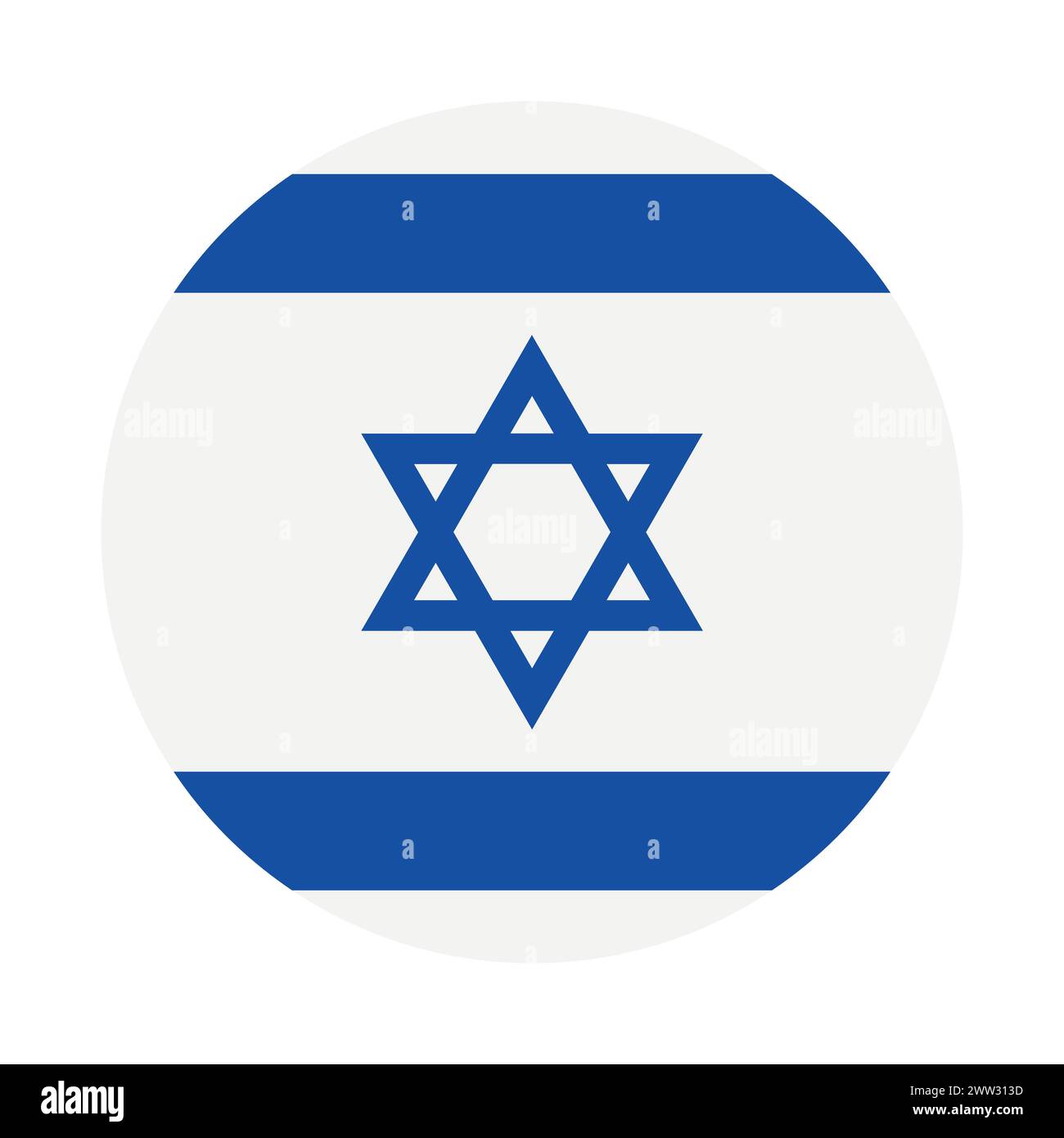 vector israel flag in a circle on white background Stock Vector Image ...