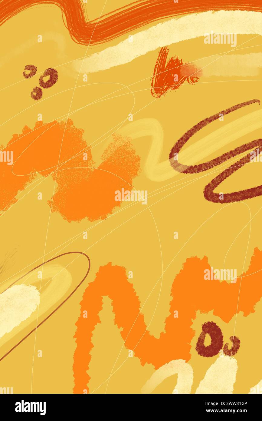 Abstract hand drawn background in warm yellow camel tones texture ...