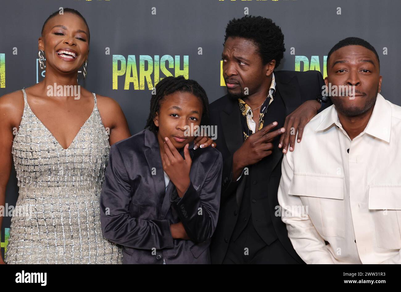 West Hollywood, Ca. 20th Mar, 2024. Bonnie Mbuli, Dax Rey, Ivan Mbakop ...