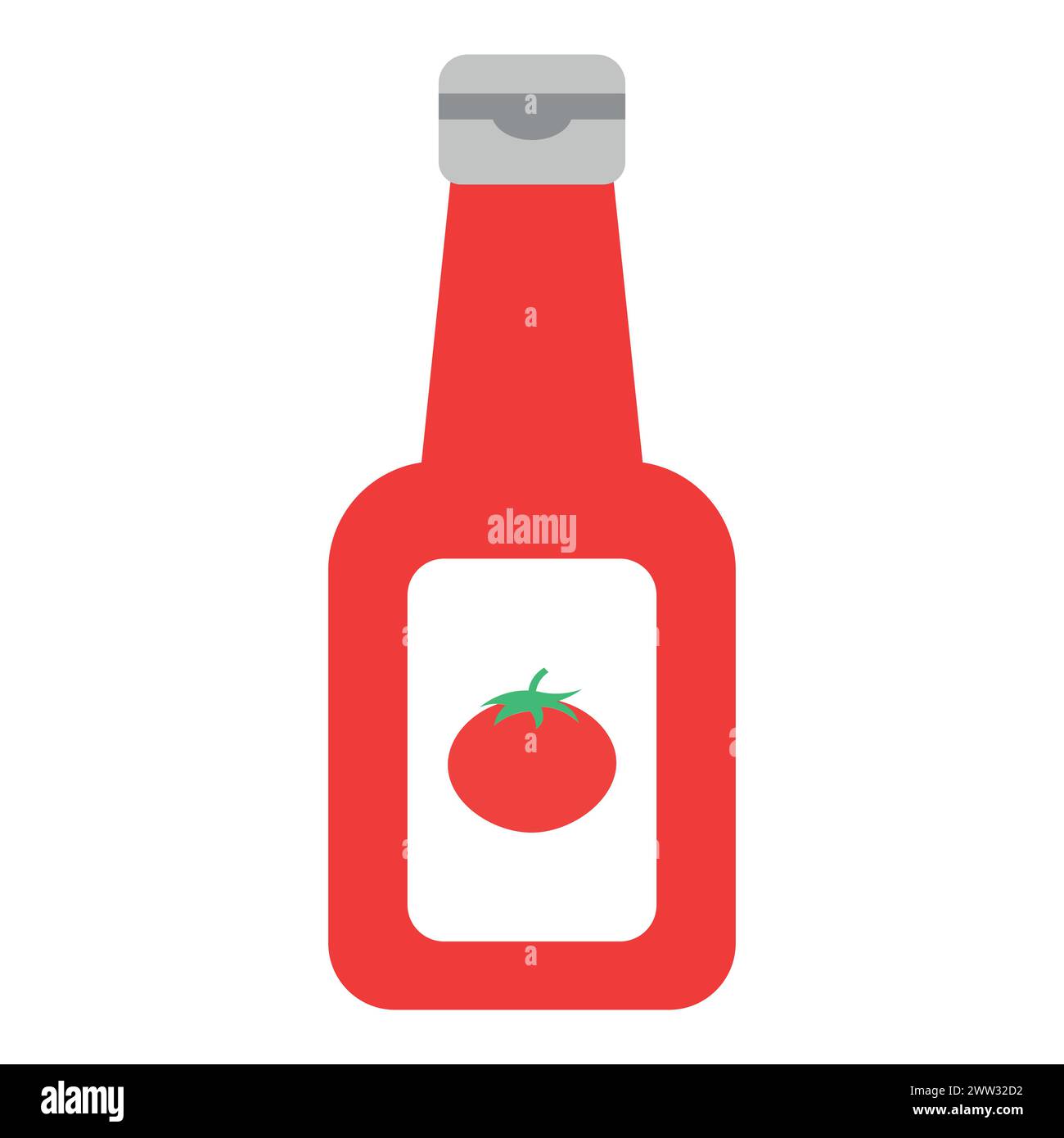 vector ketchup icon on white background Stock Vector Image & Art - Alamy