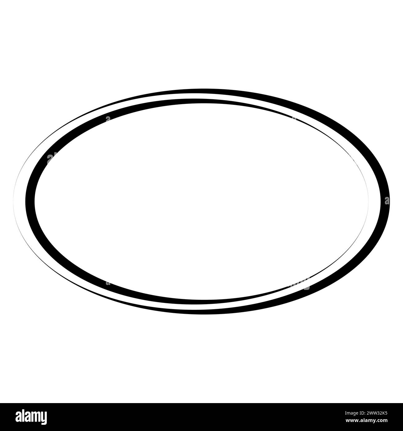 Oval border circular banner frames hand drawn oval marker Stock Vector ...