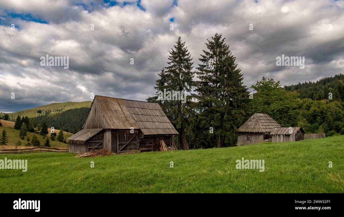 Old Farm in the carpathians of Romania Stock Photo - Alamy