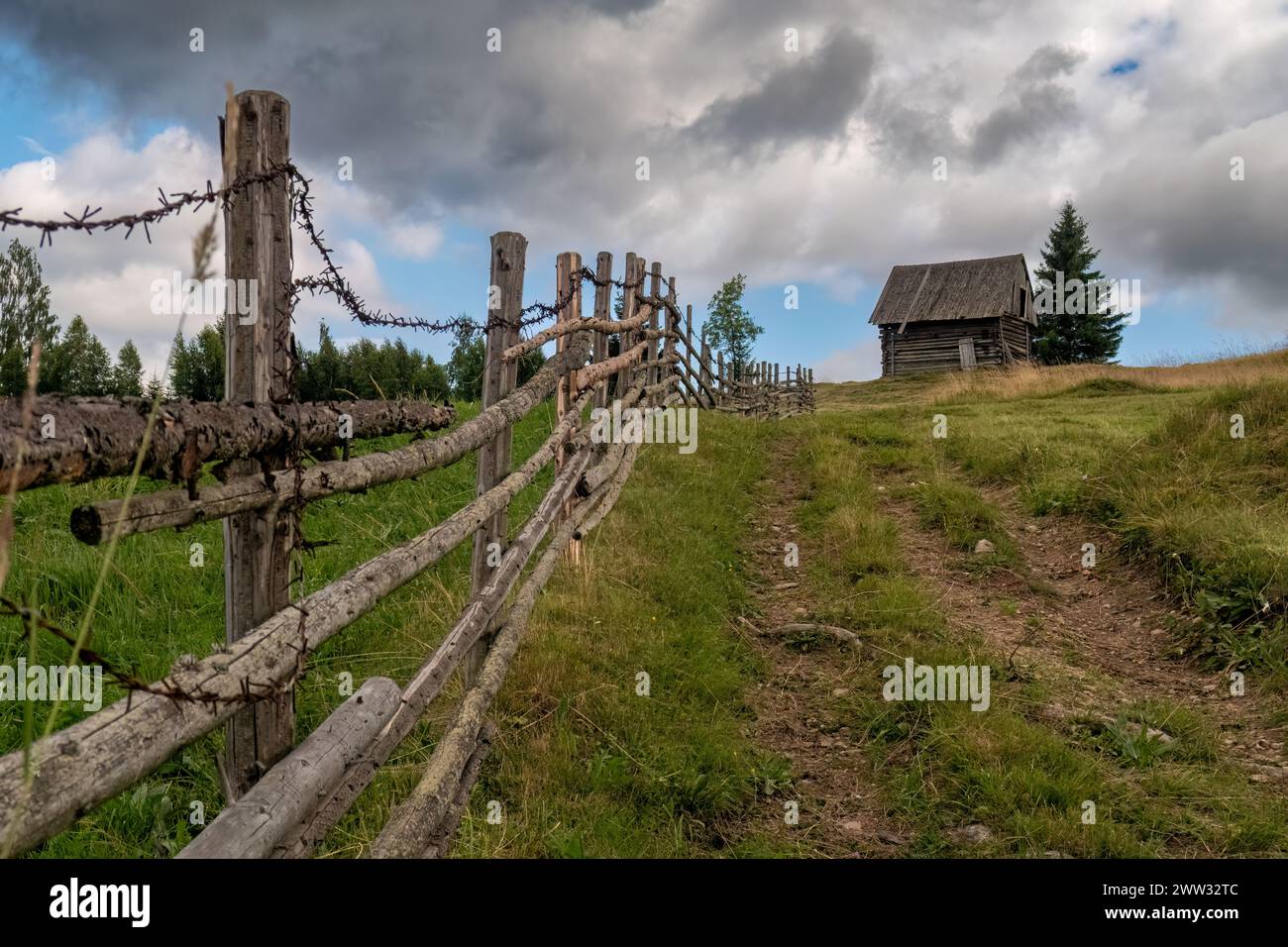Old Farm in the carpathians of Romania Stock Photo - Alamy
