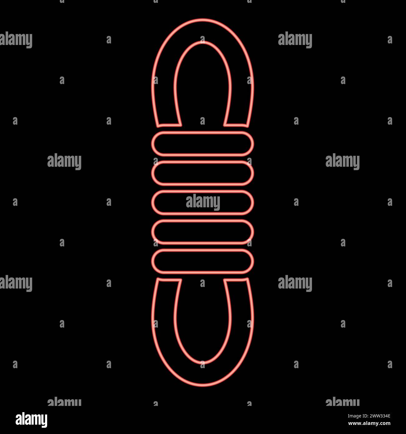 Neon rope climber hank bunch coil mountaineering alpinism equipment ...