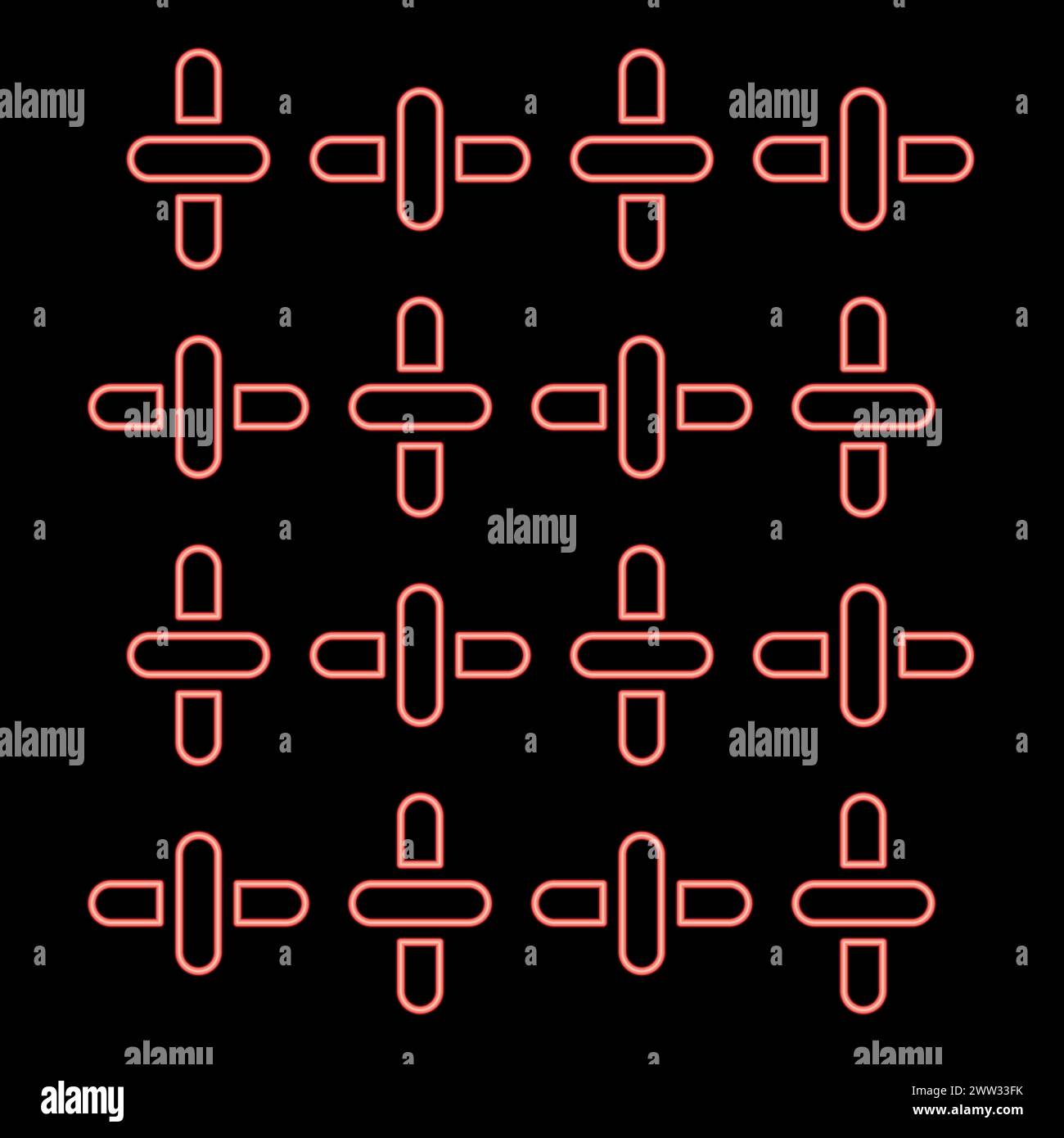 Neon textile fabric linen texture weaved red color vector illustration ...