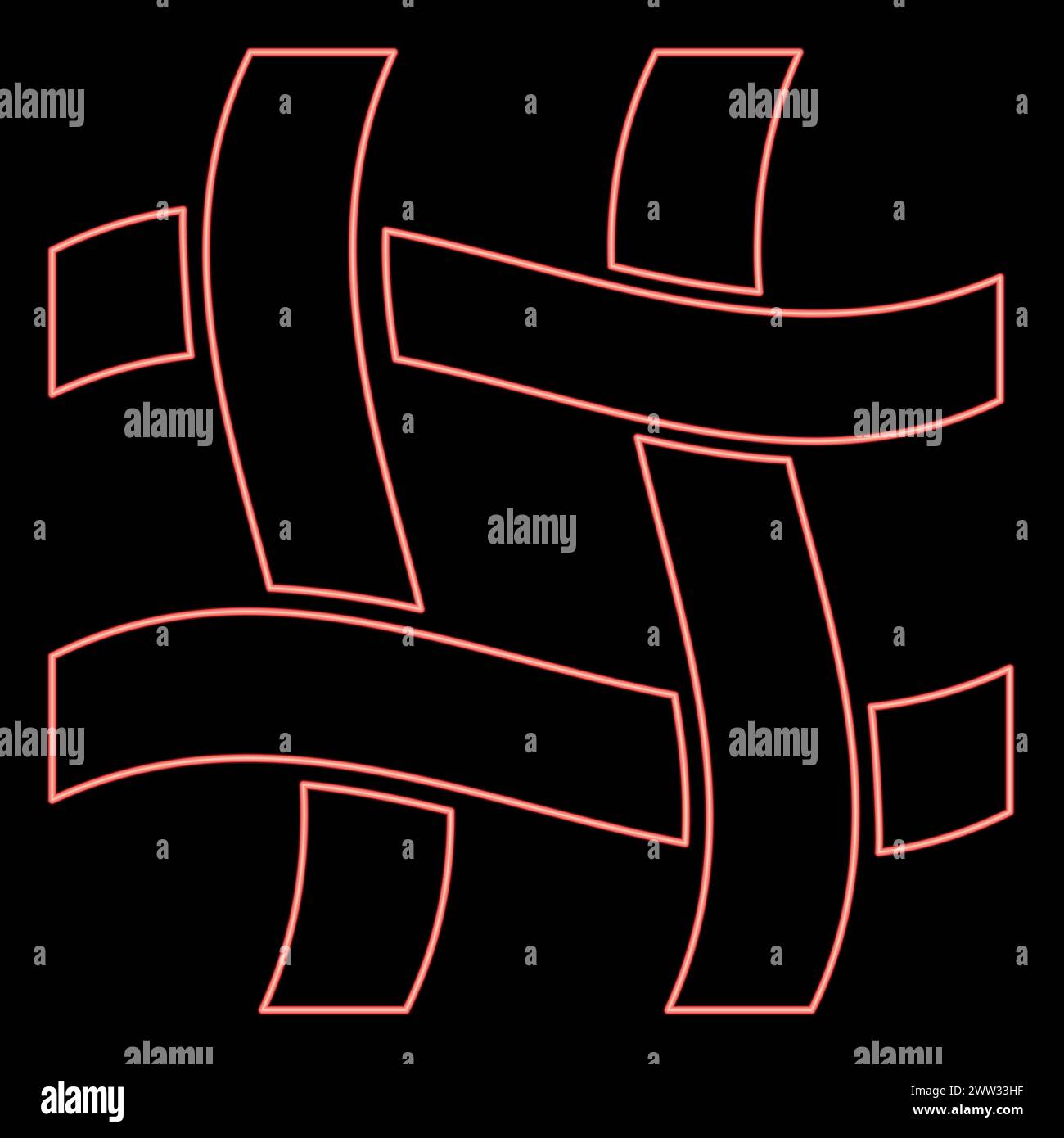 Neon textile fabric linen texture weaved red color vector illustration ...