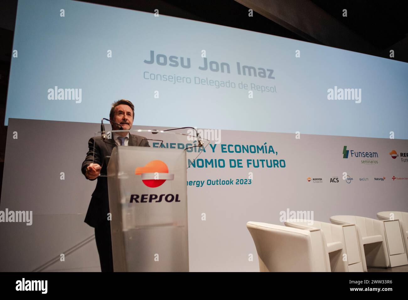 Repsol's CEO, Josu Jon Imaz, speaks at the World Energy Outlook, at the ...