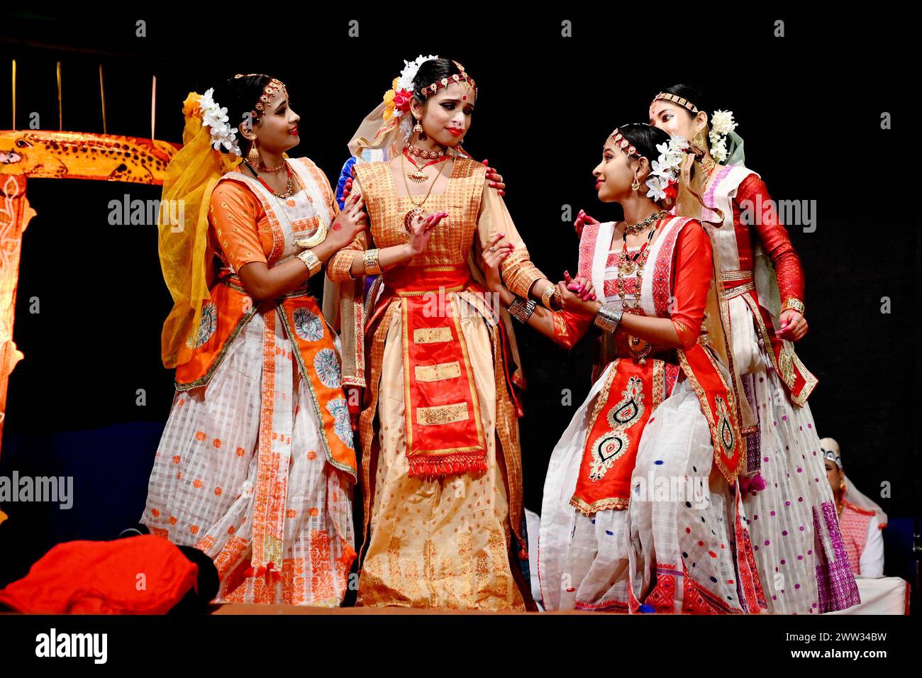 Nagaon, March 21 2024: The talented actors of Abinaswar Gosthi, Nagaon ...